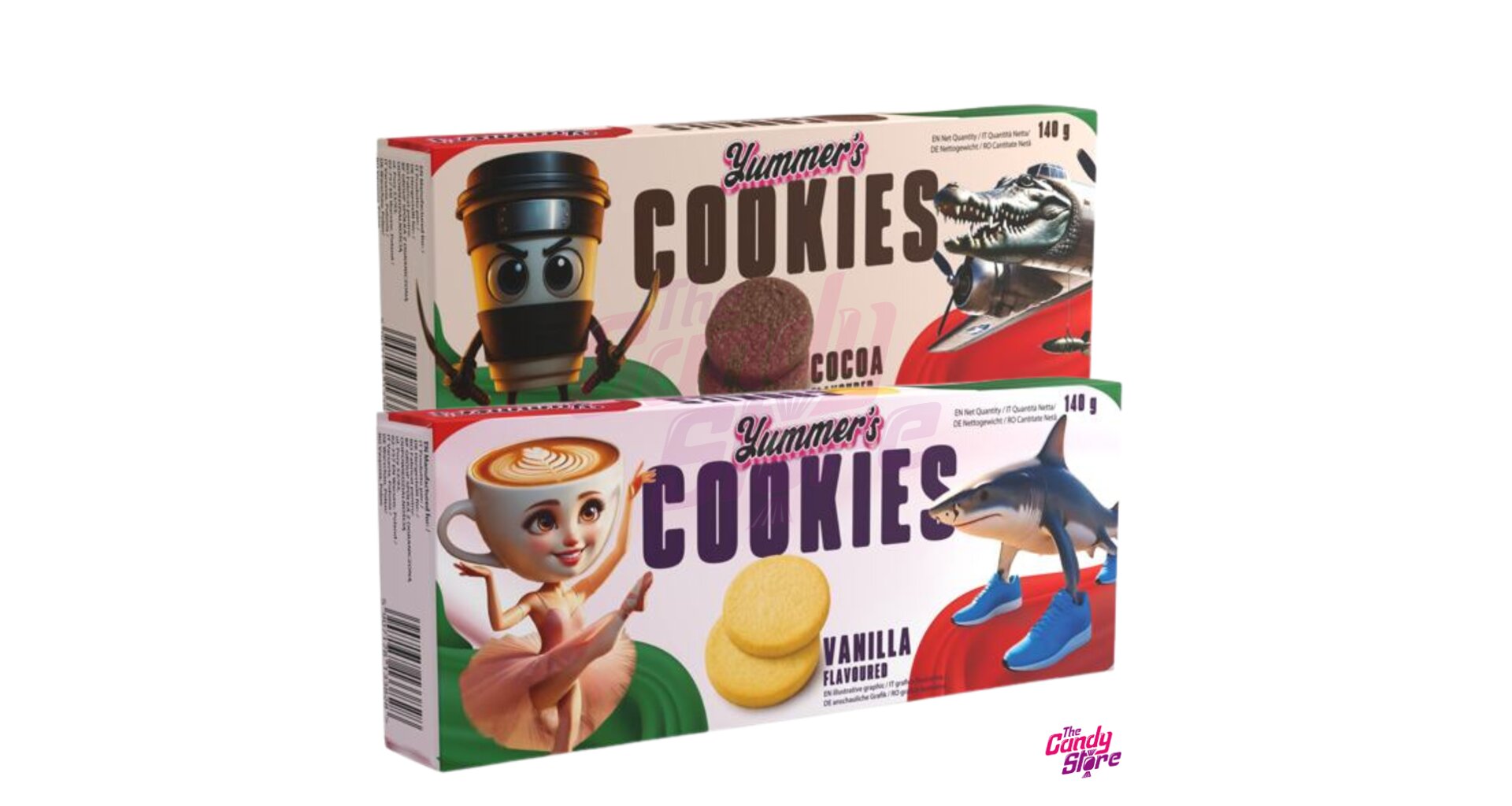 Yummer's Italian Brainrot vanilla flavoured cookies 140g + milk ...