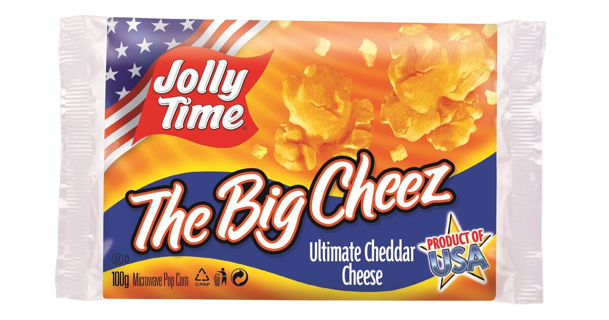 Jolly Time The Big Cheez popkorn s příchutí sýru 100 g - Candy-store.cz ...