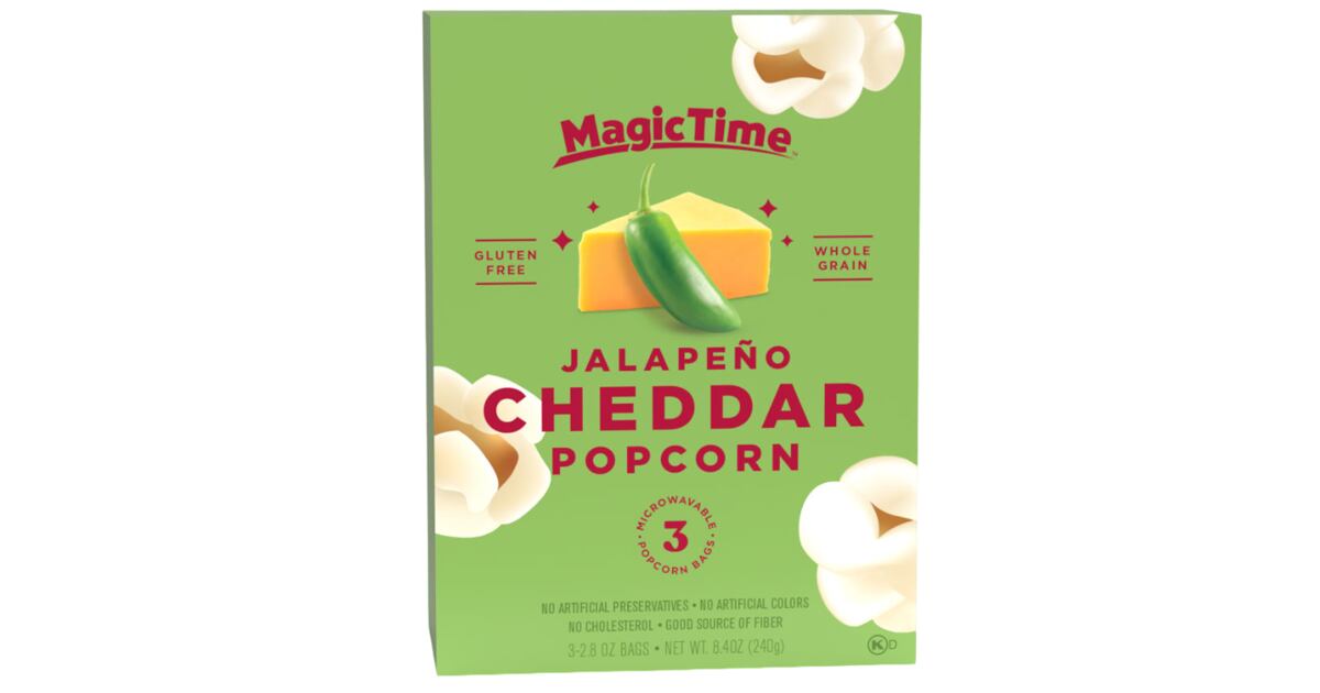 Magic Time popcorn with cheddar flavor and jalapeños 3 x 80 g - Candy ...